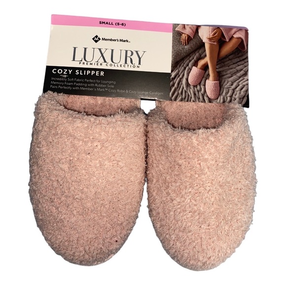 Member’s Mark | Shoes | Members Mark Luxury Premier Pink Cozy Slippers ...